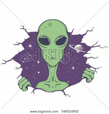 Alien Climb Out Space Vector & Photo (Free Trial) | Bigstock