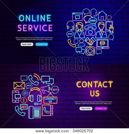 Contact Us Banners. Vector & Photo (Free Trial) | Bigstock