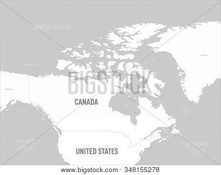 Canada Map - White Vector & Photo (Free Trial) | Bigstock