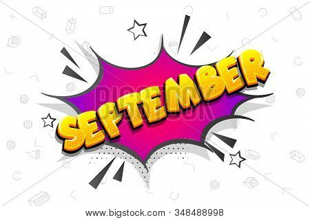 Month September Comic Vector & Photo (Free Trial) | Bigstock