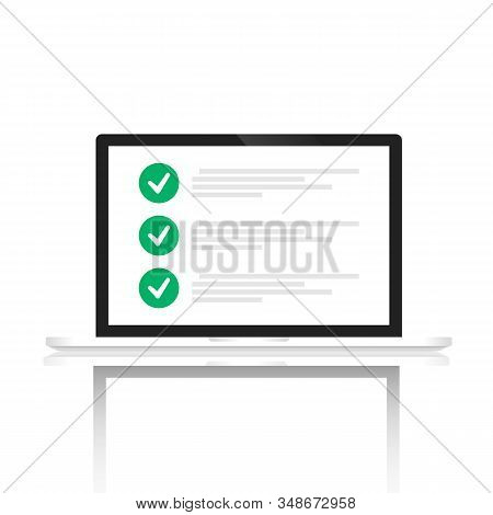 Vector y foto Computer List Green (prueba gratis) | Bigstock
