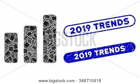 Mosaic Bar Chart Vector & Photo (Free Trial) | Bigstock