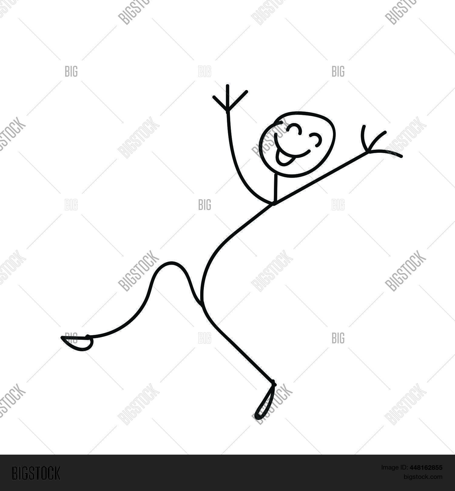 Happy Stick Figure Vector & Photo (Free Trial) | Bigstock