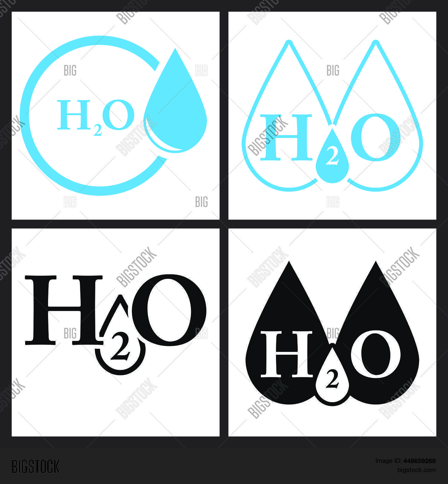 H2o Icon Collection. Vector & Photo (Free Trial) | Bigstock
