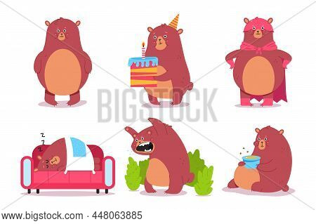 Cute Cartoon Bear Vector & Photo (Free Trial) | Bigstock