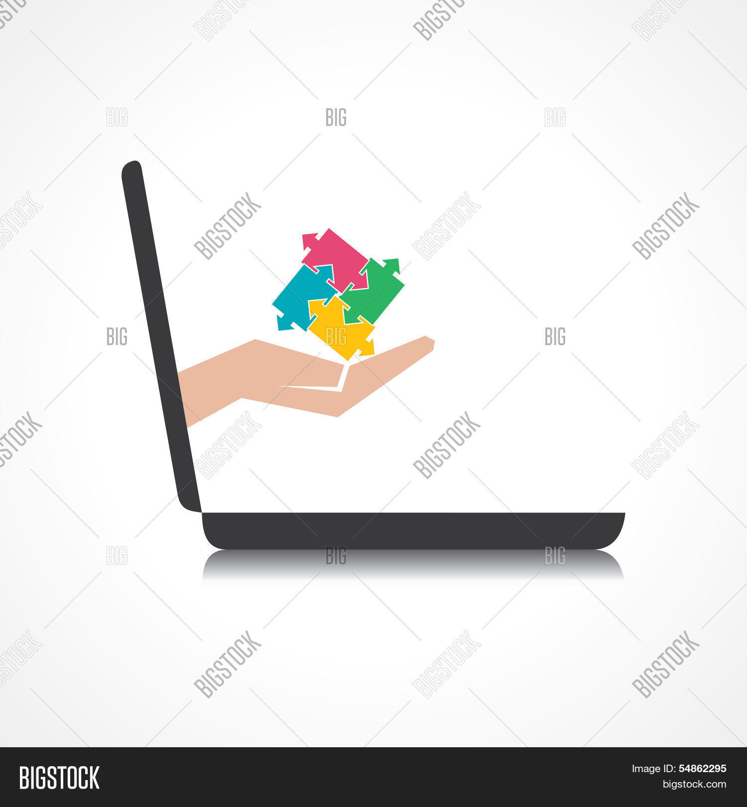 Hand Holding Puzzle Vector & Photo (Free Trial) | Bigstock