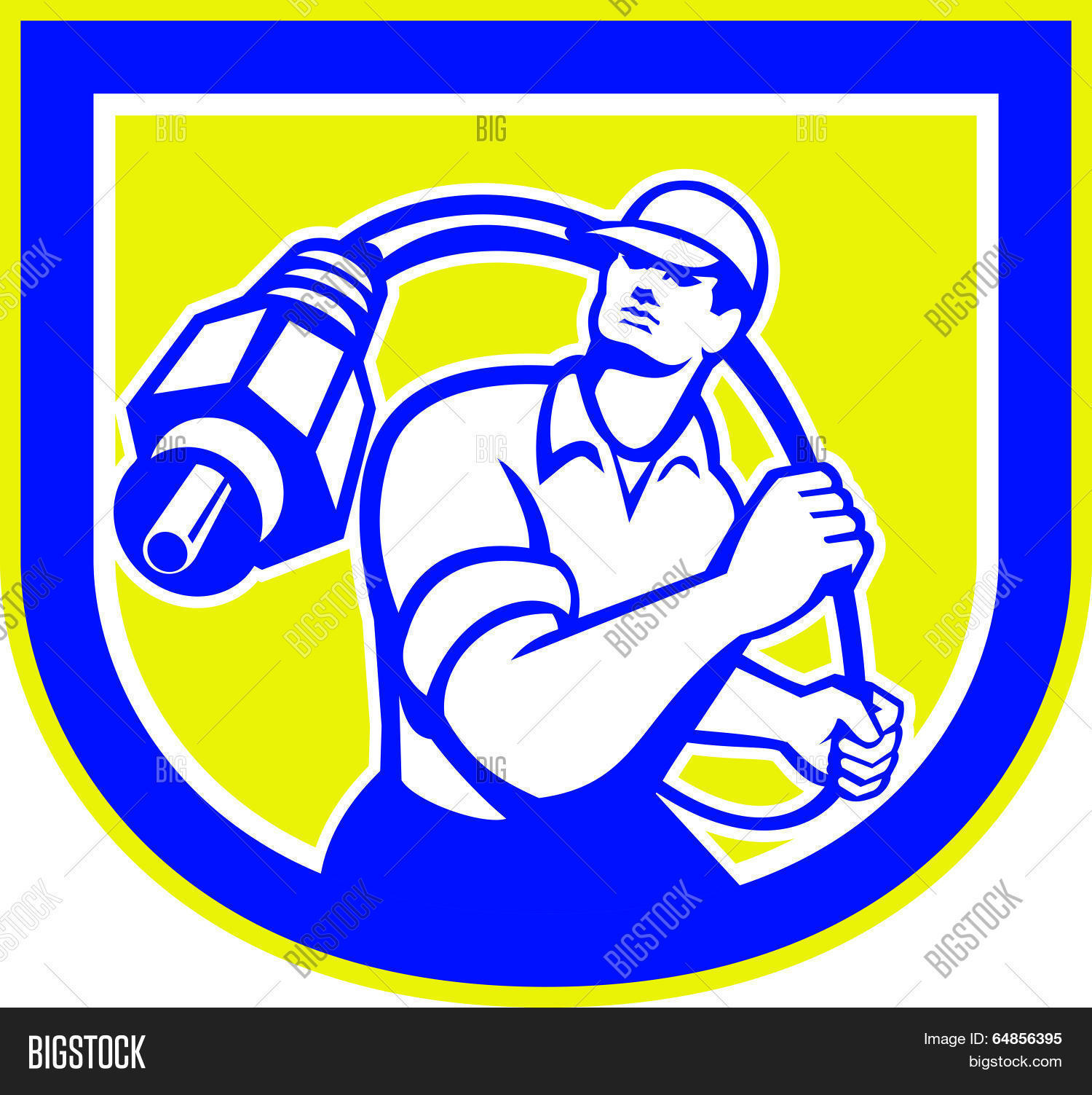 Cable Guy Wielding Vector & Photo (Free Trial) | Bigstock