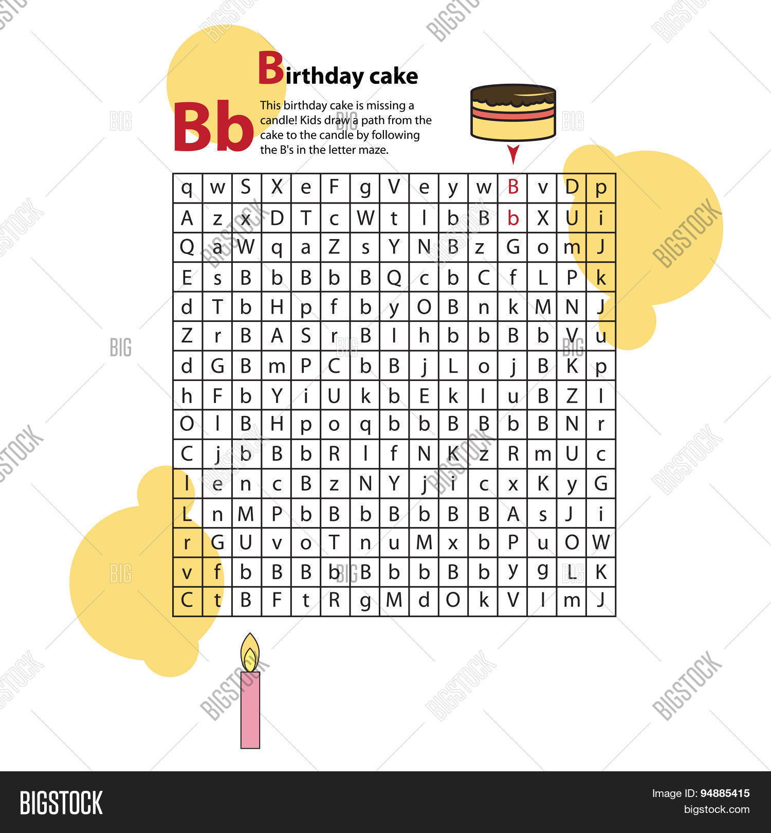 Letter Maze B. This Vector & Photo (Free Trial) | Bigstock