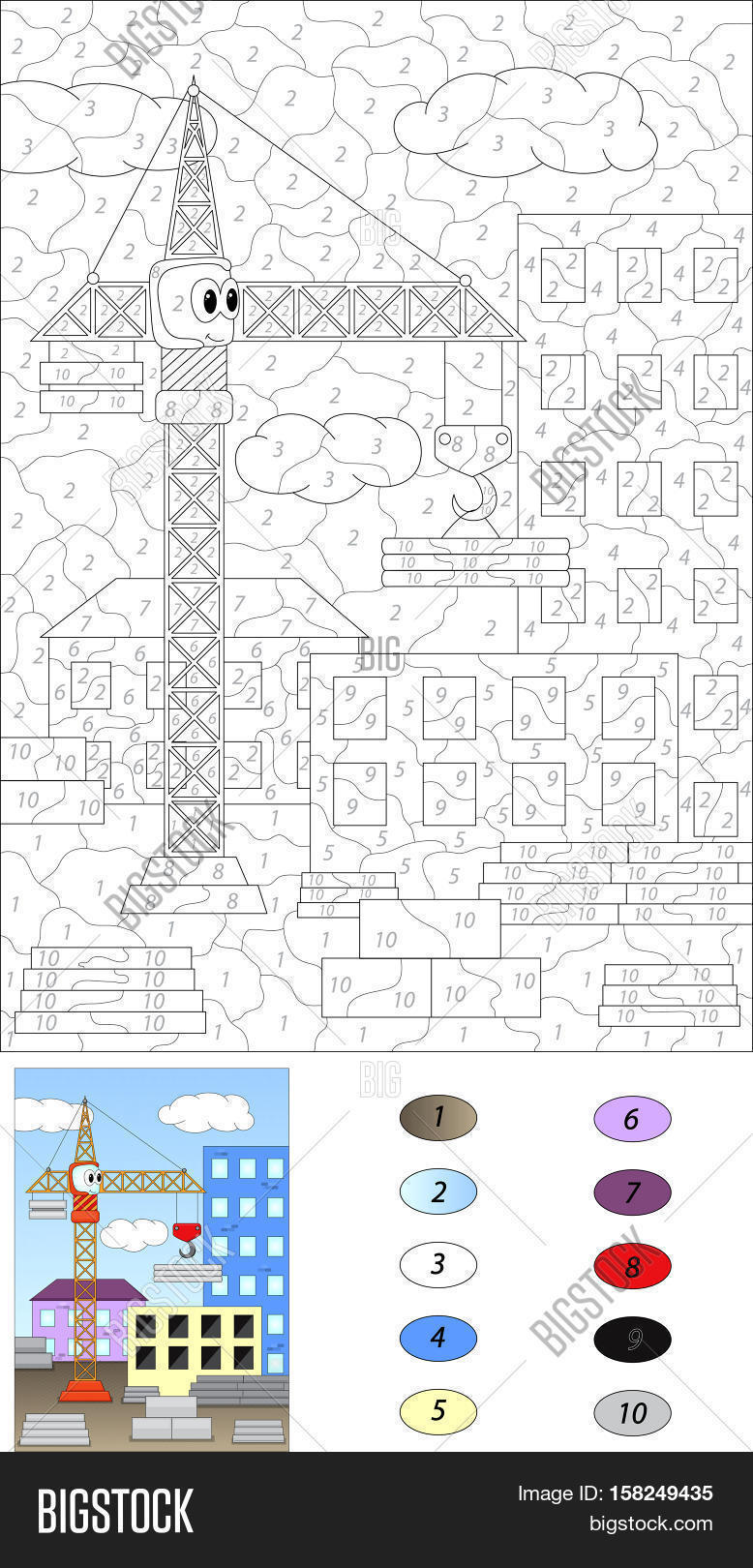 Cartoon Crane. Color Vector & Photo (Free Trial) | Bigstock