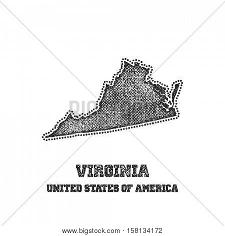 Label Map Virginia. Vector & Photo (Free Trial) | Bigstock