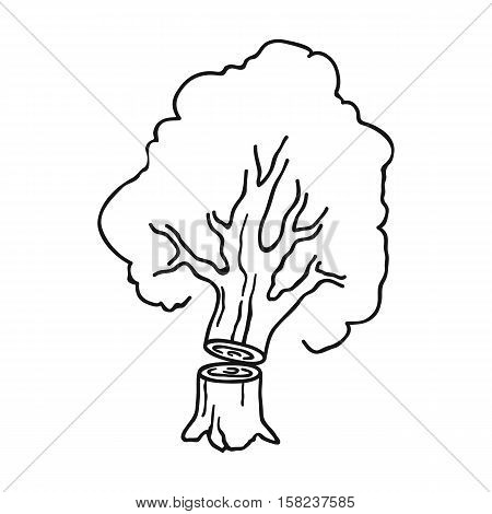 Falling Tree Icon Vector & Photo (Free Trial) | Bigstock