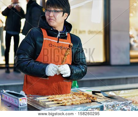 Woman Seller Kebab Image & Photo (Free Trial) | Bigstock