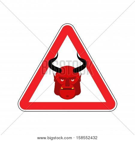 Satan Warning Sign Vector & Photo (Free Trial) | Bigstock
