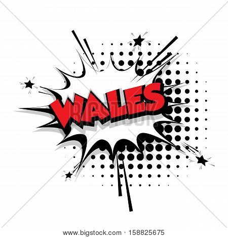 Lettering Wales Comic Vector & Photo (Free Trial) | Bigstock