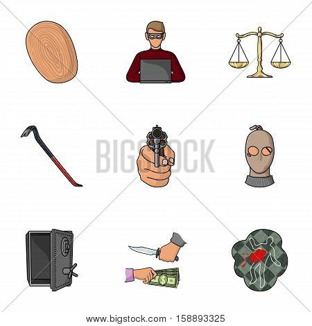 Crime Set Icons Vector & Photo (Free Trial) | Bigstock