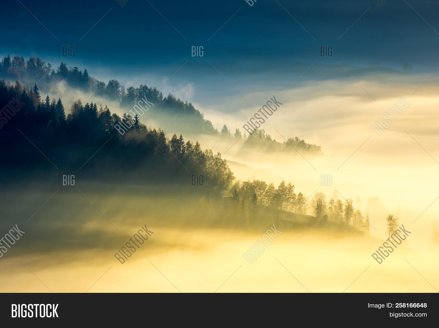 Deep Fog Above Valley Image & Photo (Free Trial) | Bigstock