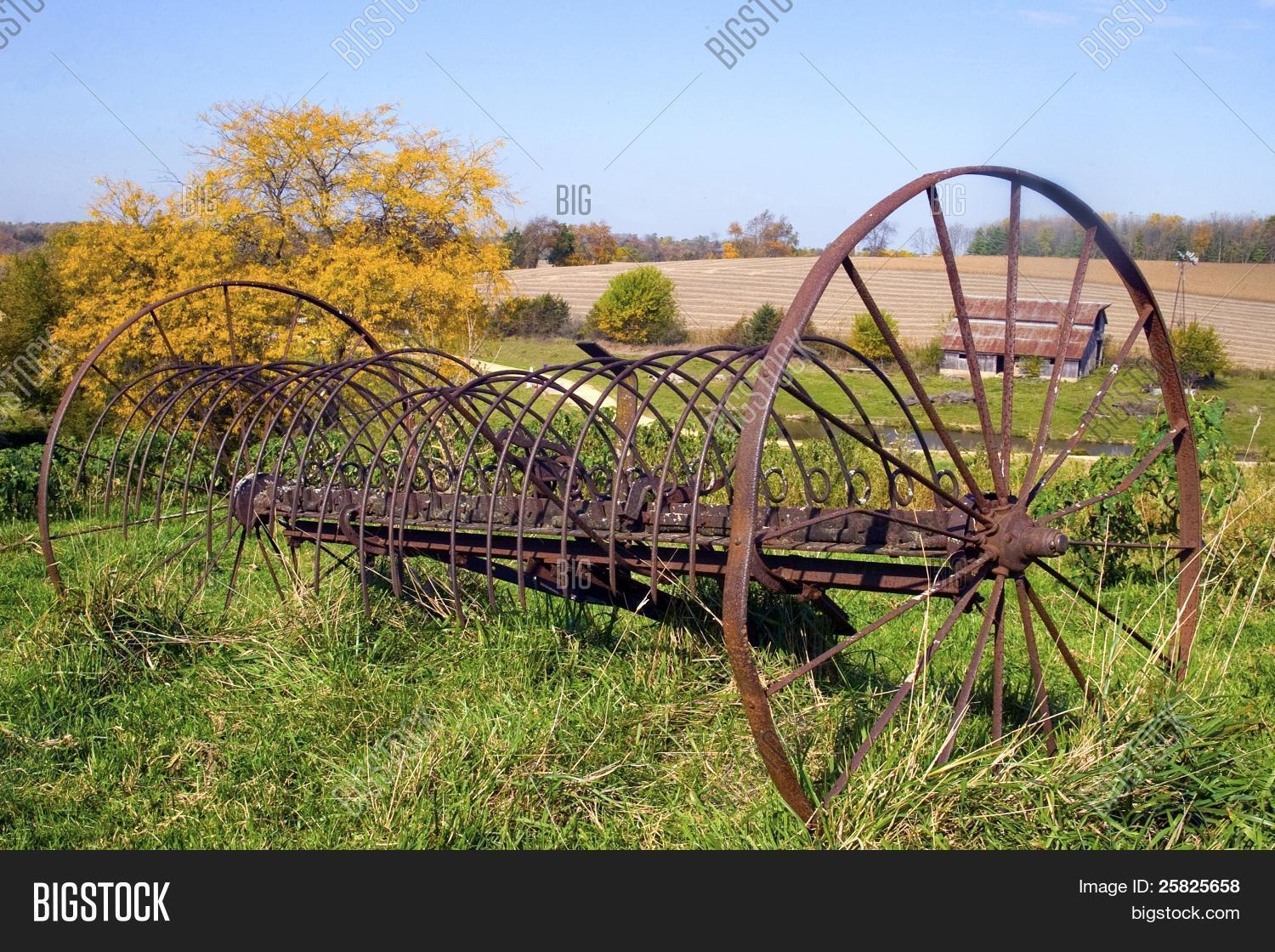 Old Farm Rake Image & Photo (Free Trial) | Bigstock