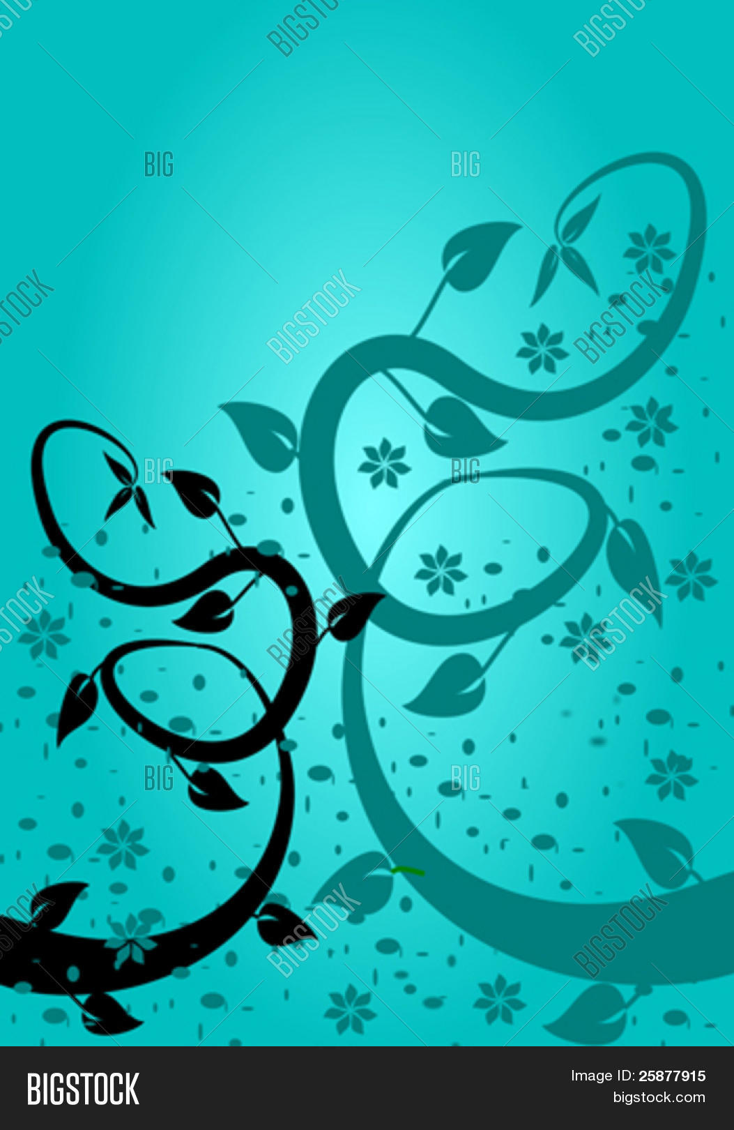 Abstract Blue Floral Vector & Photo (Free Trial) | Bigstock