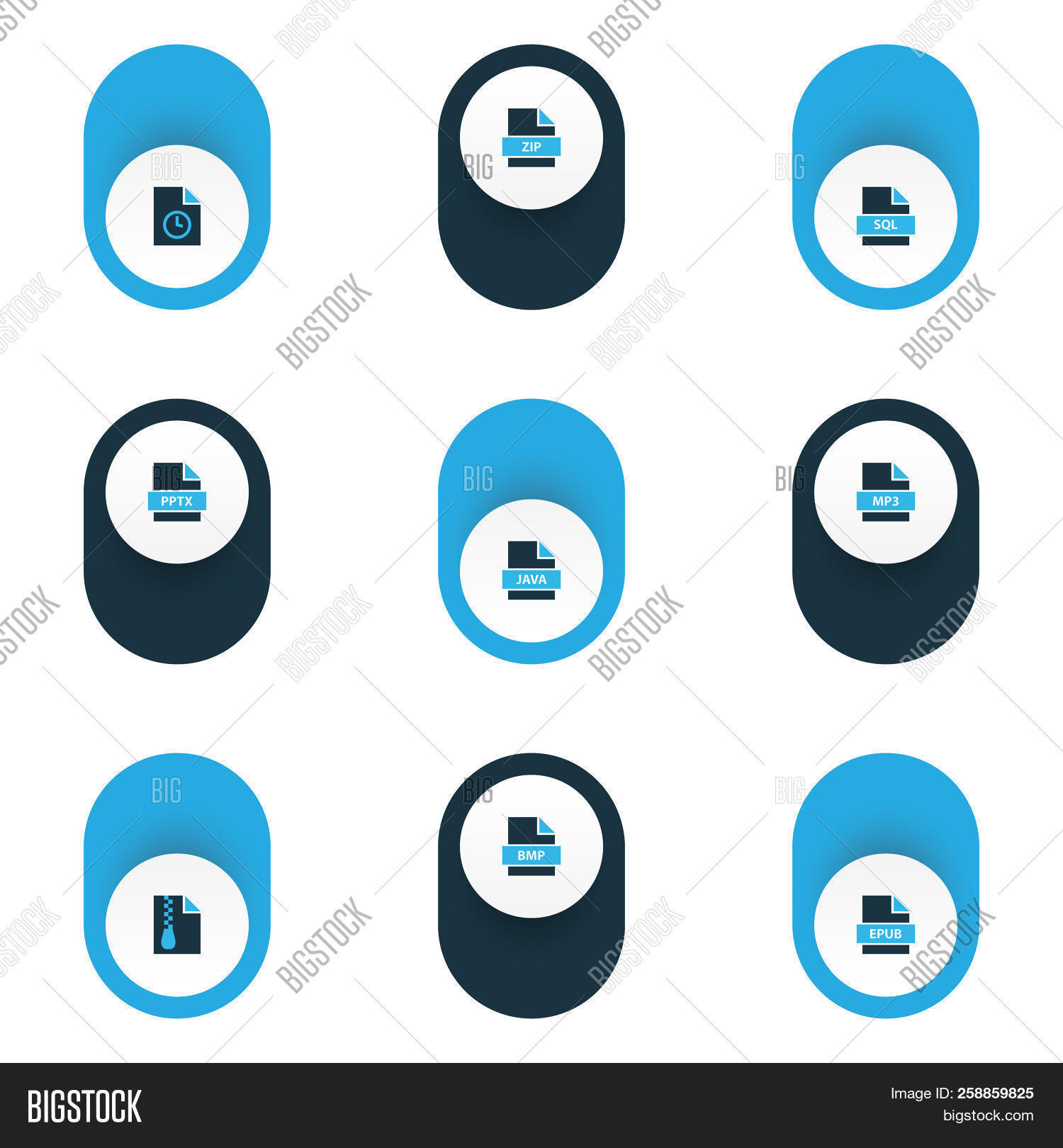 Document Icons Colored Image & Photo (Free Trial) | Bigstock