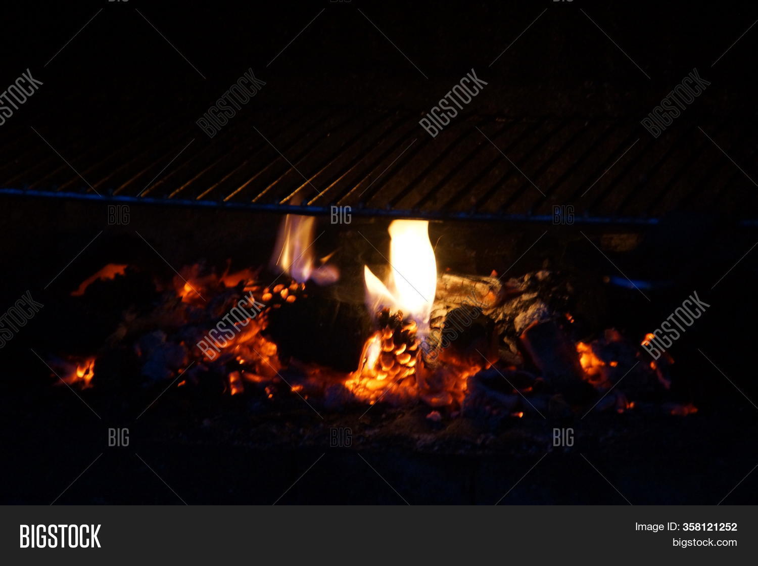 Flames Barbecue. They Image & Photo (Free Trial) | Bigstock