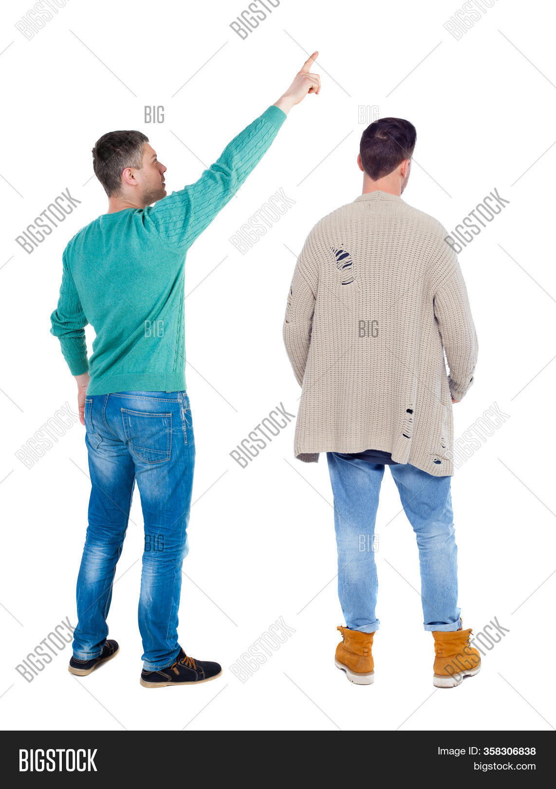 Back View Two Man Image & Photo (Free Trial) | Bigstock