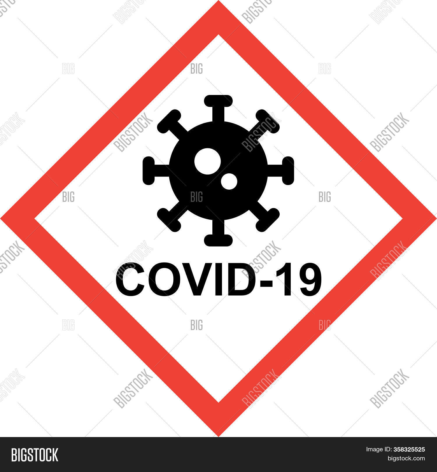Red Hazard Sign Virus Image & Photo (Free Trial) | Bigstock