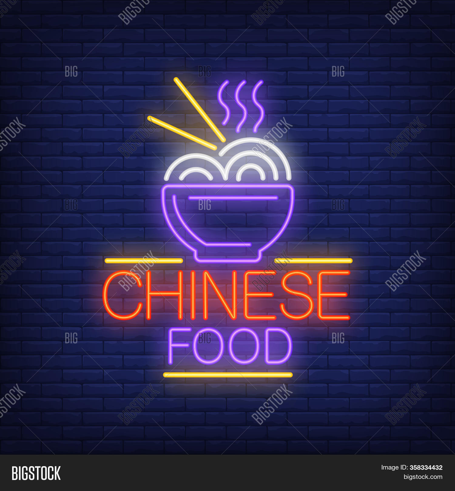 Chinese Food Neon Sign Image & Photo (Free Trial) | Bigstock