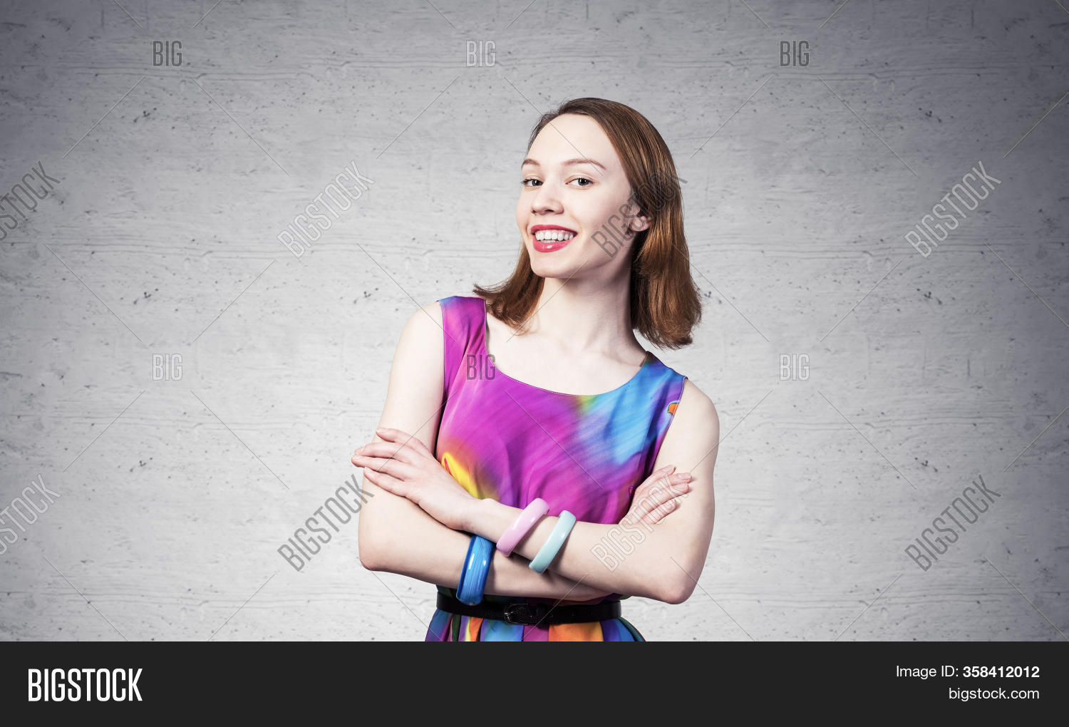 Smiling Woman Standing Image & Photo (Free Trial) | Bigstock