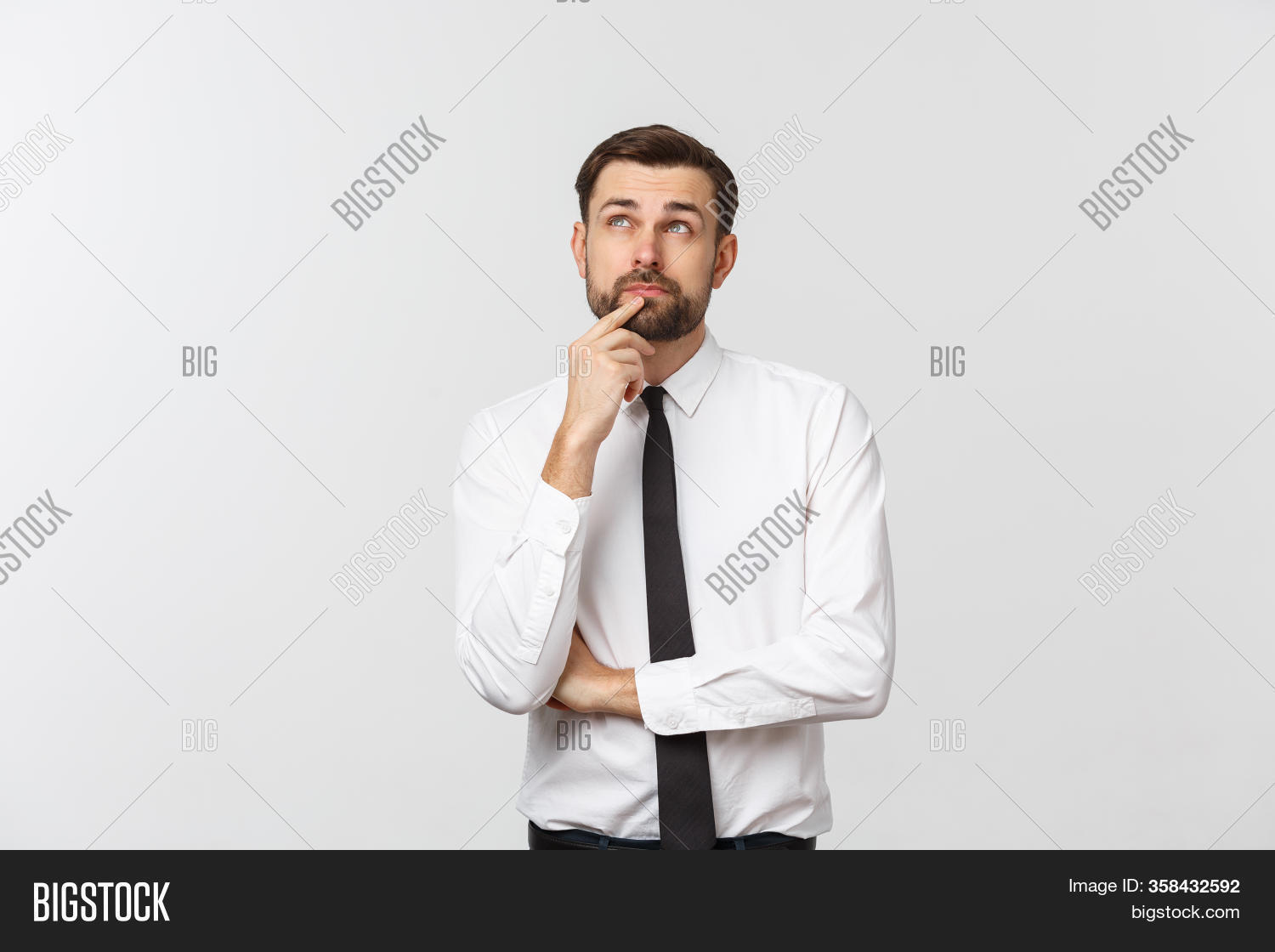 Thinking Man Isolated Image & Photo (Free Trial) | Bigstock