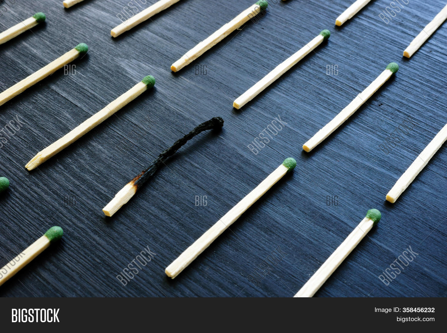 Lines Matches Burned Image & Photo (Free Trial) | Bigstock