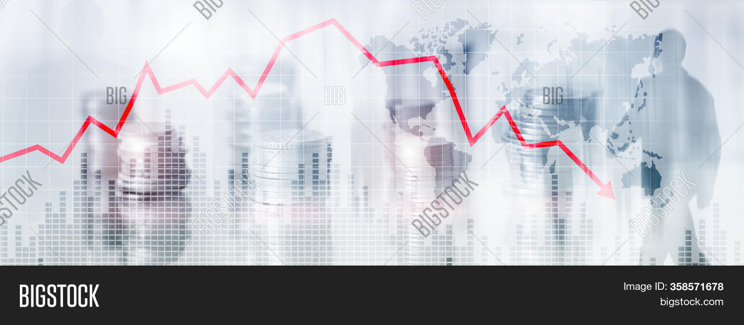 Chart Red Down Arrow Image & Photo (Free Trial) | Bigstock