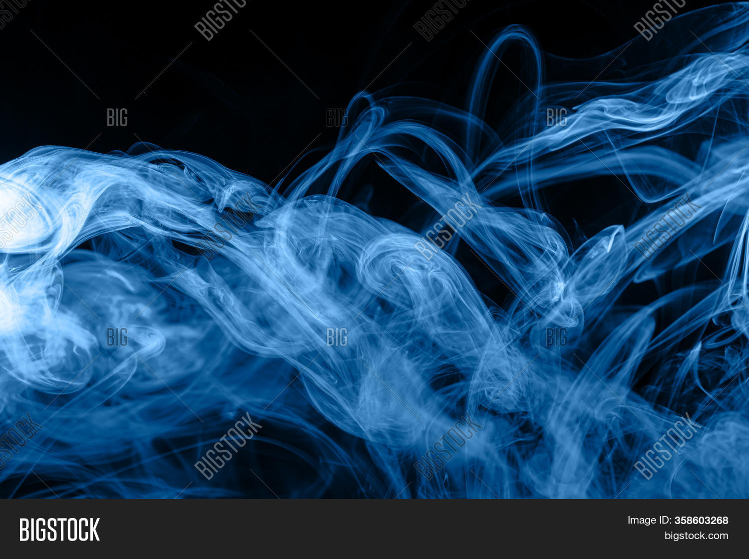 Colorful Blue Smoke On Image & Photo (Free Trial) | Bigstock