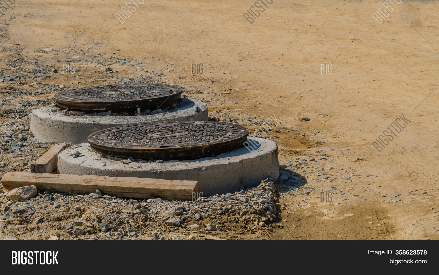 Two Steel Manhole Image & Photo (Free Trial) | Bigstock