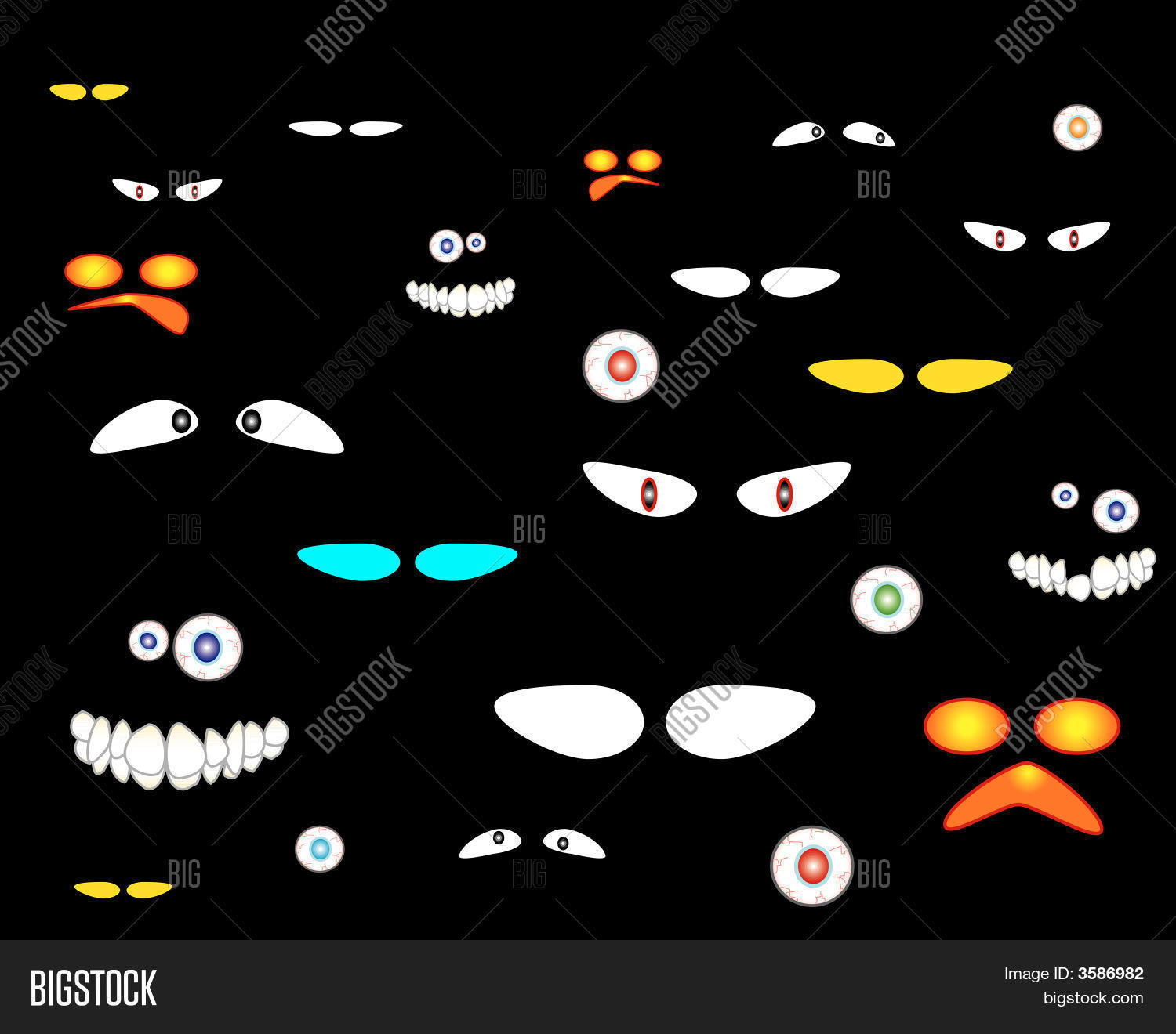 Spooky Eyes Vector & Photo (Free Trial) | Bigstock