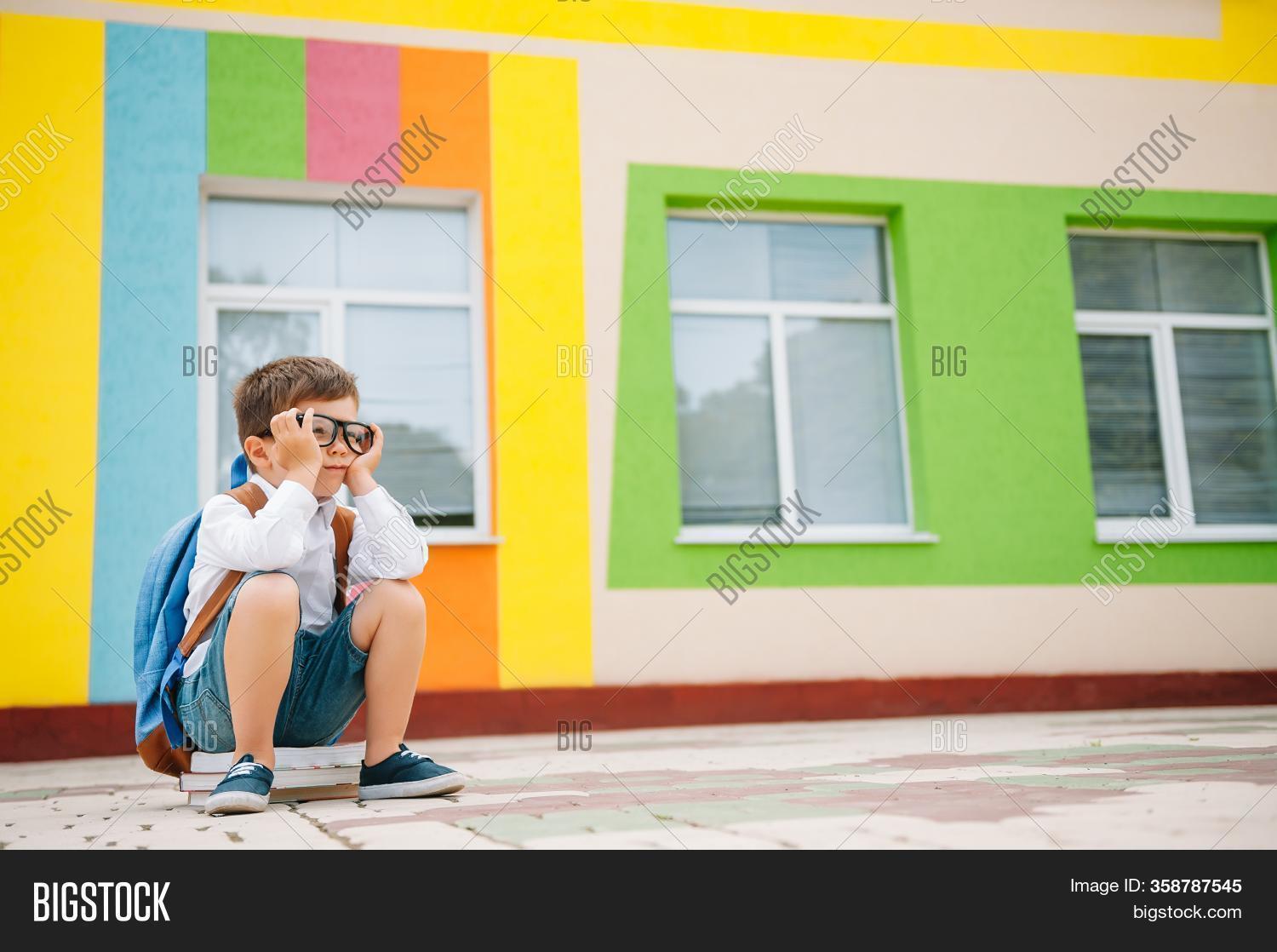 Sad Little Boy Outside Image & Photo (Free Trial) | Bigstock
