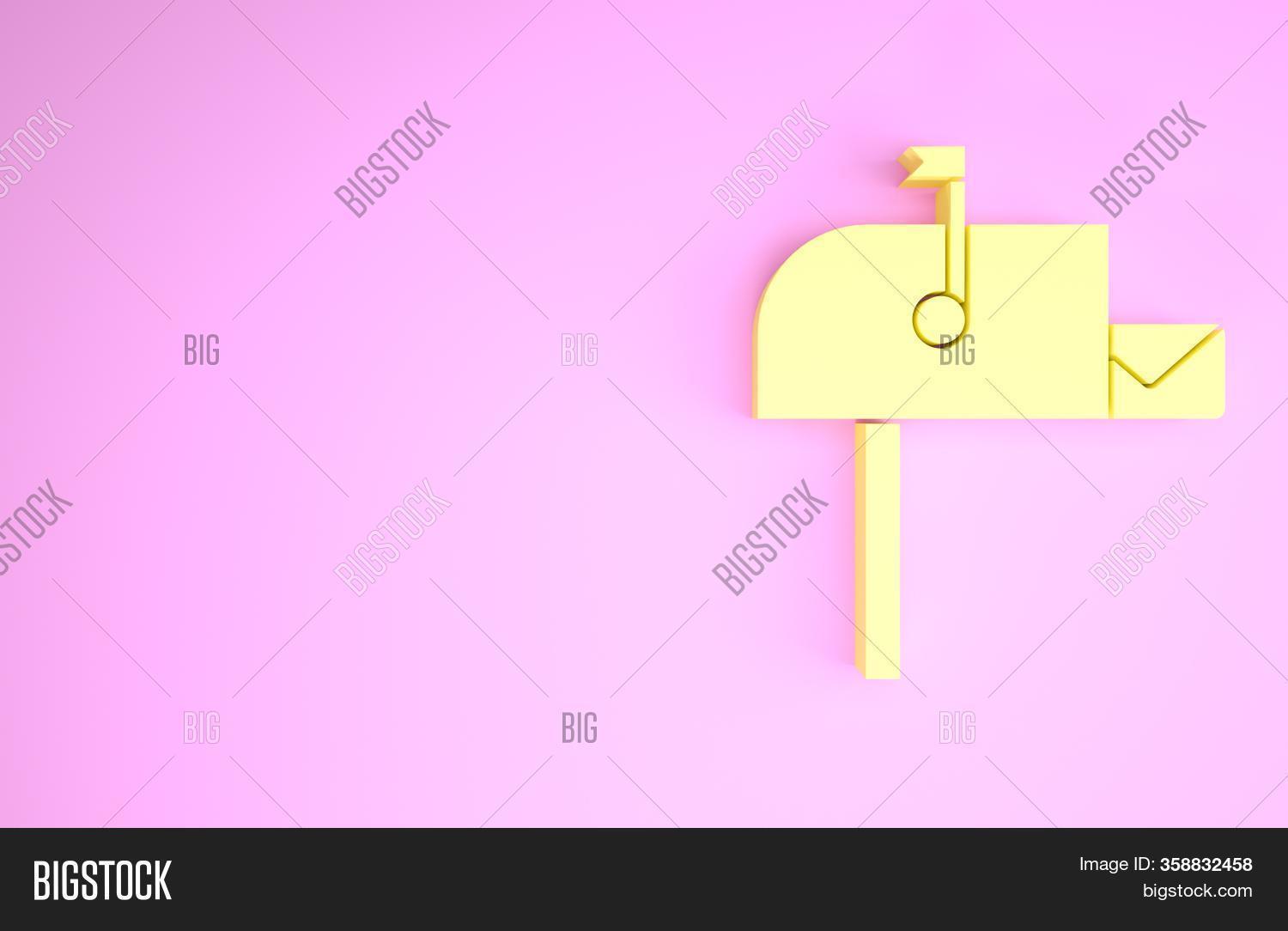 Yellow Open Mail Box Image & Photo (Free Trial) | Bigstock