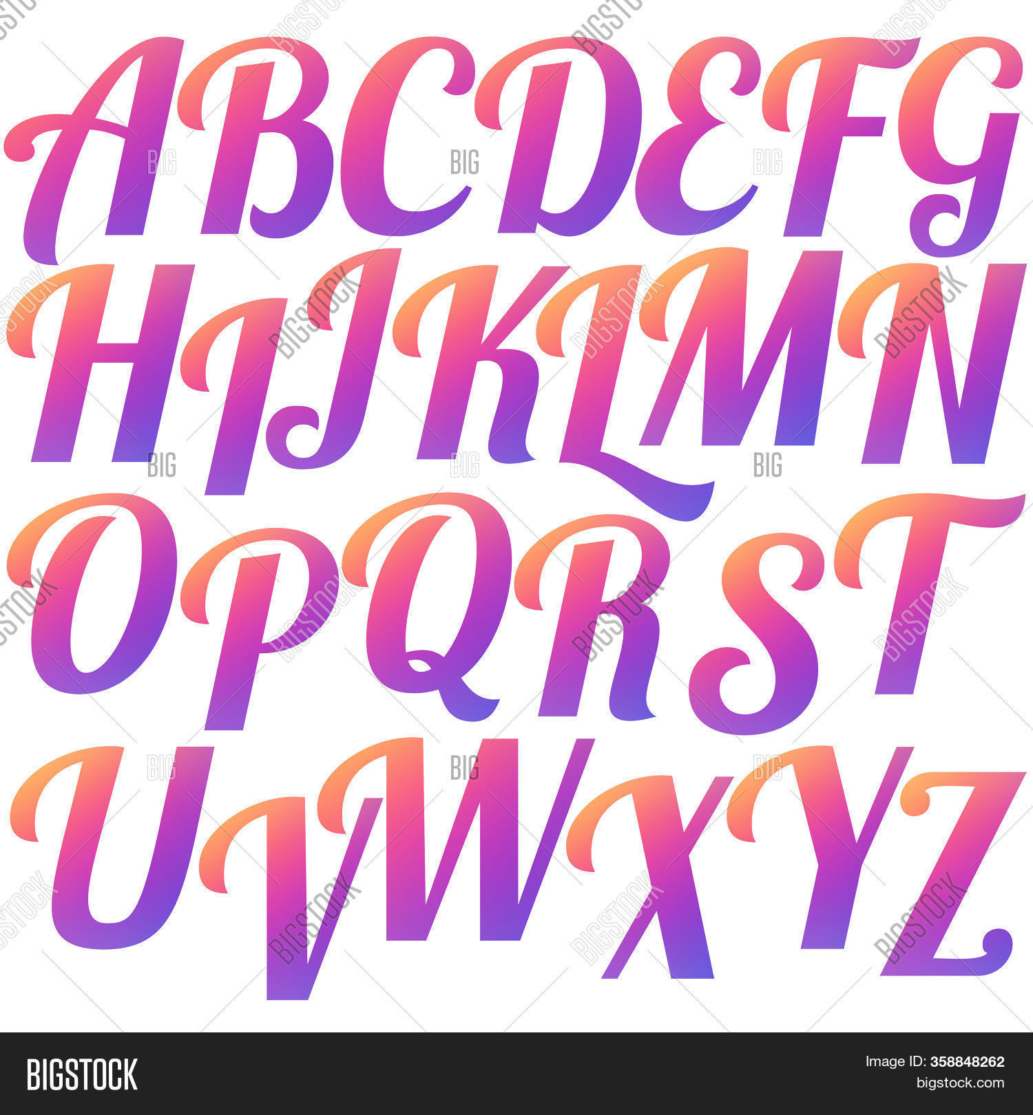 Set Gradient Capital Image & Photo (Free Trial) | Bigstock