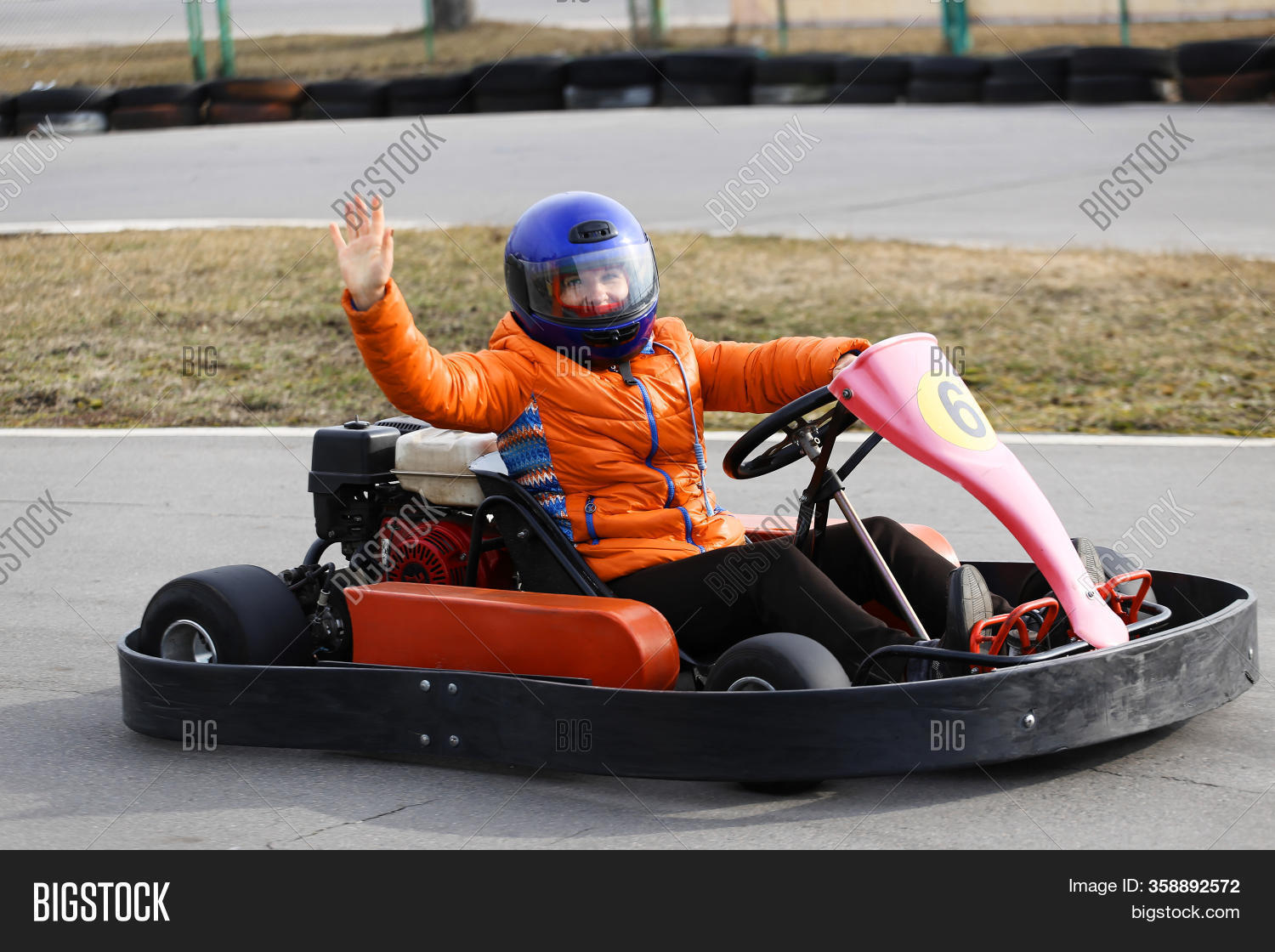 Girl Driving Go-kart Image & Photo (Free Trial) | Bigstock