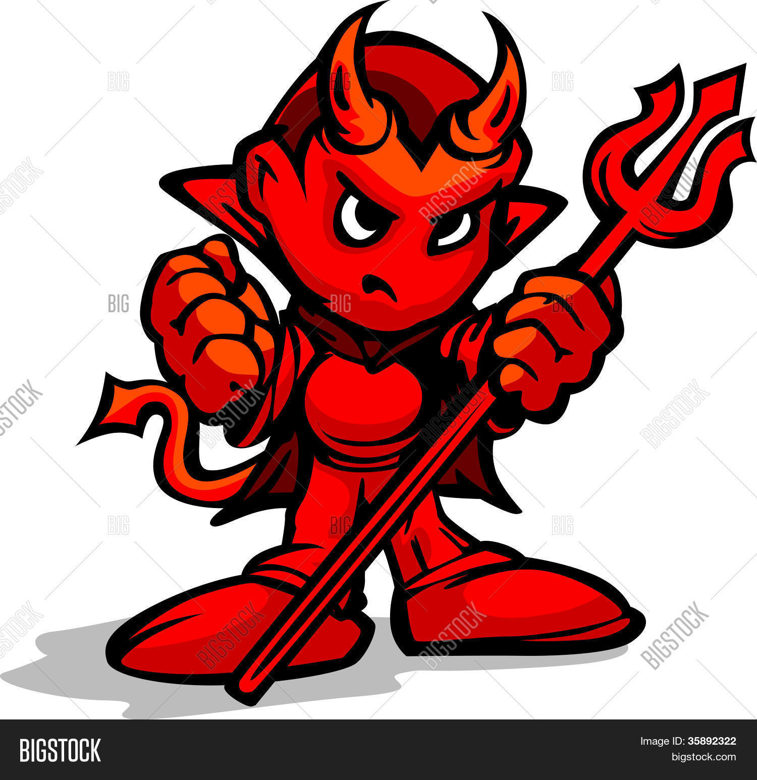 Tough Devil Demon Kid Vector & Photo (Free Trial) | Bigstock