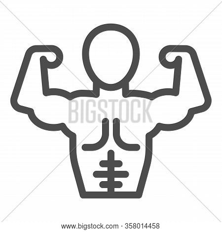 Muscular Man Line Vector & Photo (Free Trial) | Bigstock