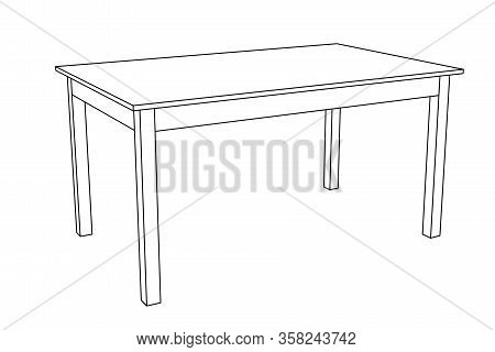 Table. Outline Vector & Photo (Free Trial) | Bigstock
