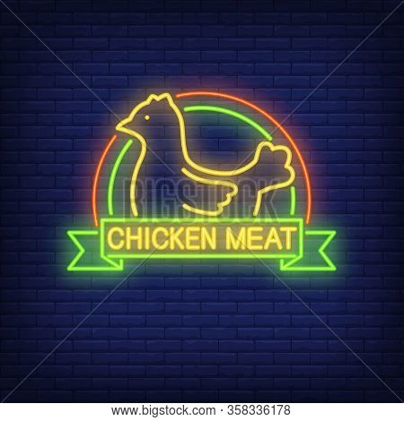 Chicken Meat Neon Sign Image & Photo (Free Trial) | Bigstock