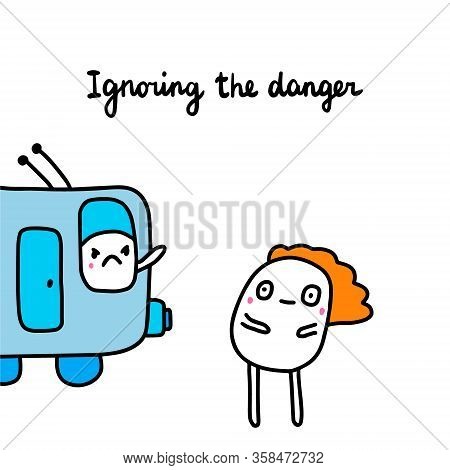 Ignoring Danger Hand Vector & Photo (Free Trial) | Bigstock