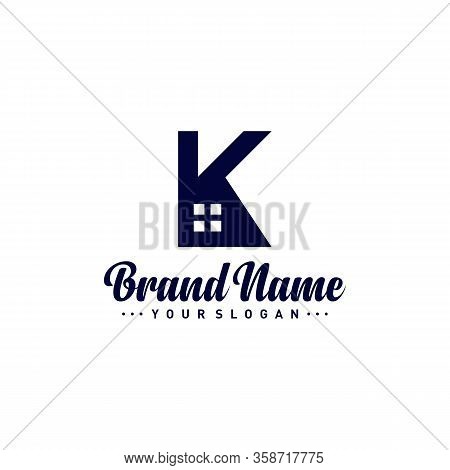 Letter K House Logo Vector & Photo (Free Trial) | Bigstock