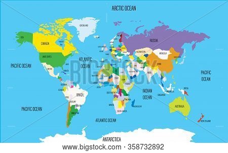 World Map Names Image & Photo (Free Trial) | Bigstock