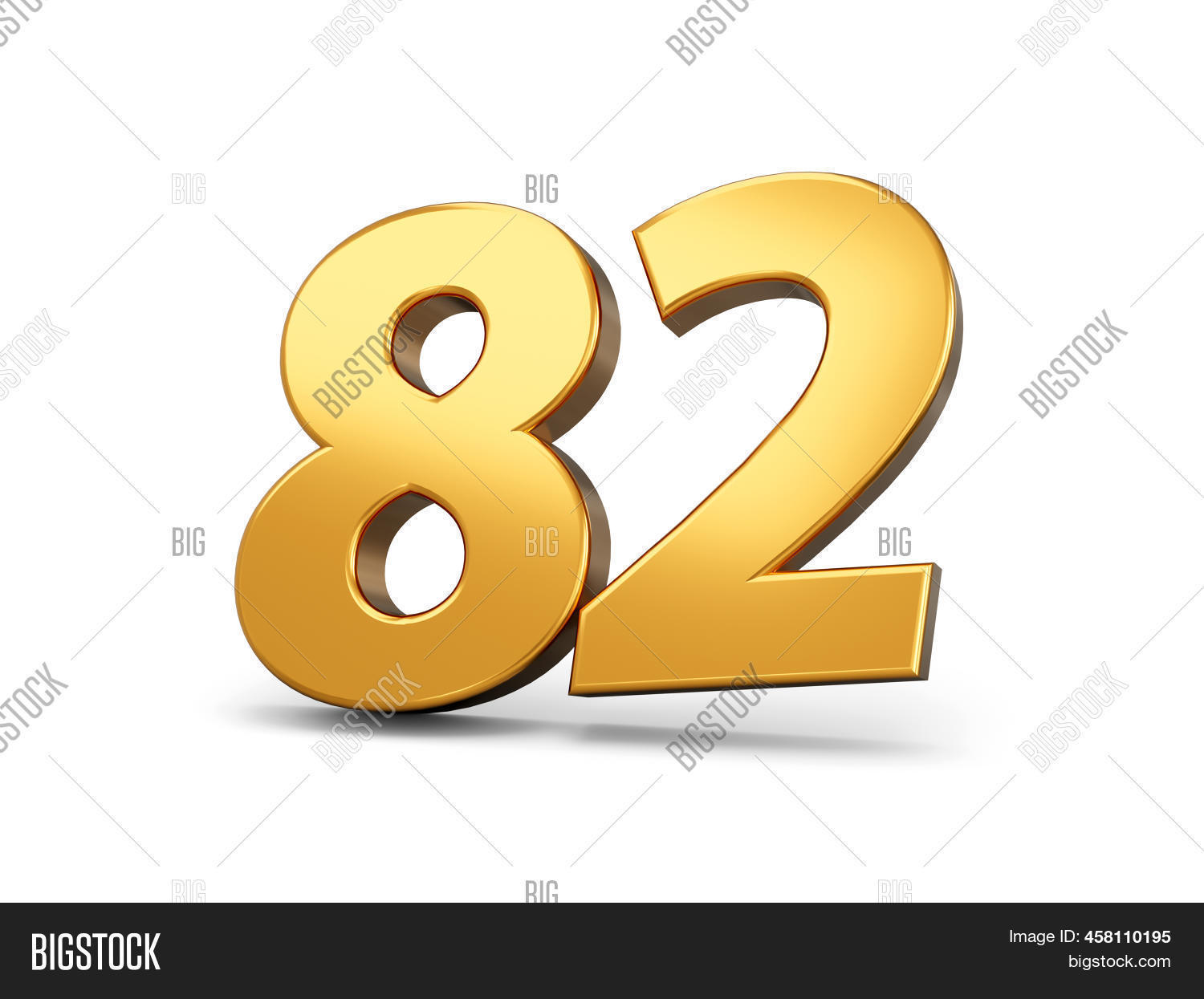Gold Number 82 Eighty Image & Photo (Free Trial) | Bigstock