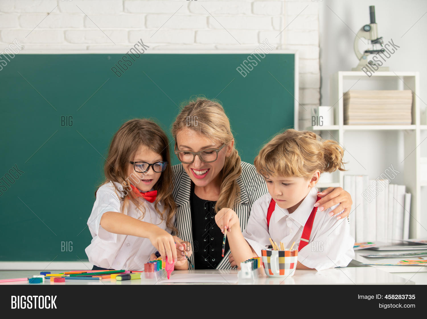 Schoolkids Teacher. Image & Photo (Free Trial) | Bigstock