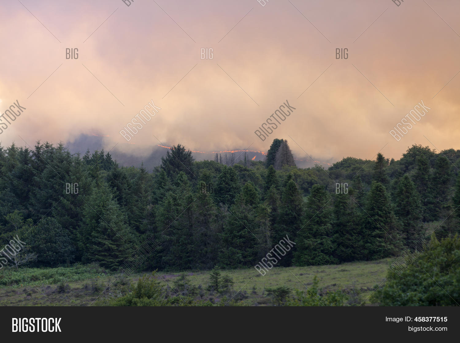 Fire Huge Cloud Smoke Image & Photo (Free Trial) | Bigstock