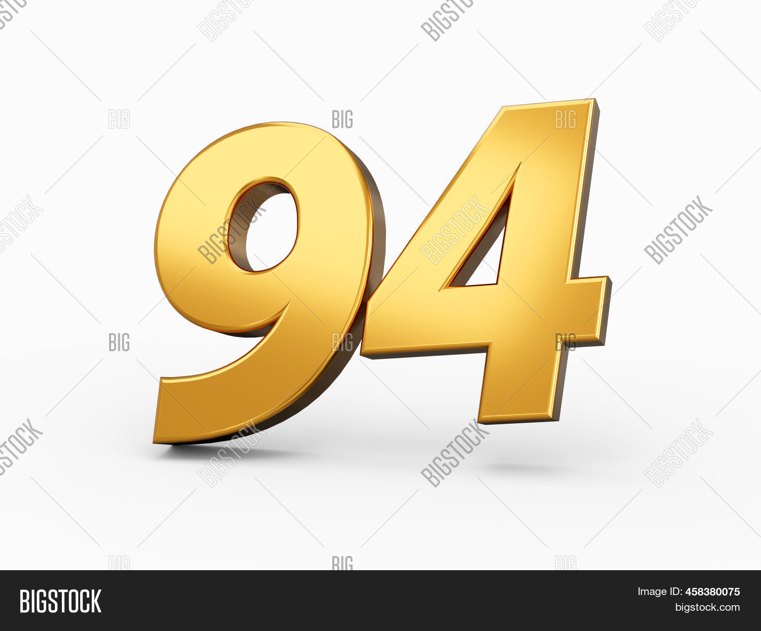 Gold Number 94 Ninety Image & Photo (Free Trial) | Bigstock