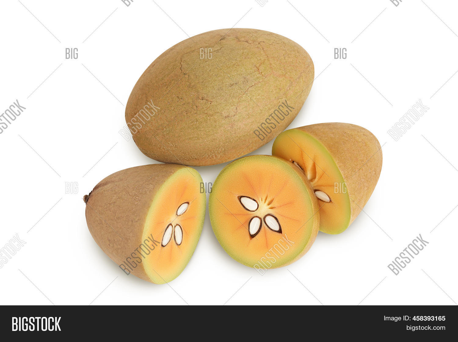 Sapodilla Isolated On Image & Photo (Free Trial) | Bigstock